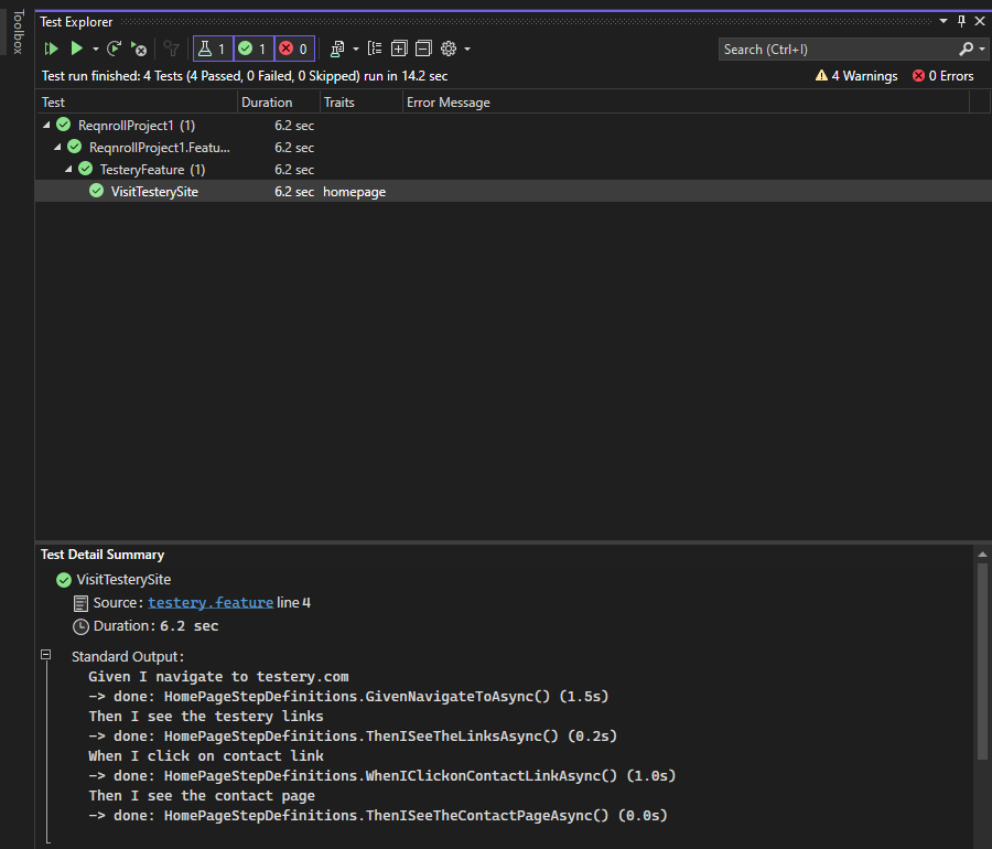 Reqnroll and Playwright in .NET