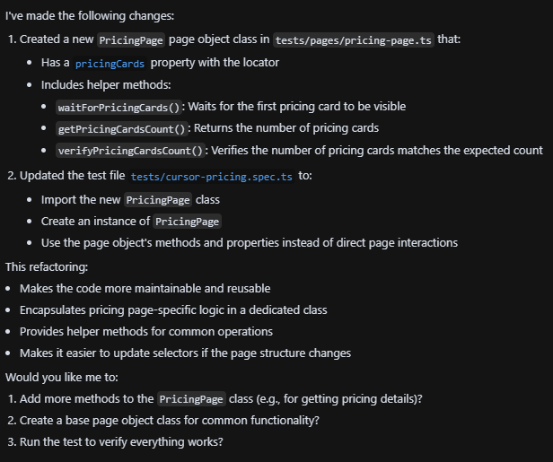 Using Cursor IDE AI to Write Playwright Tests